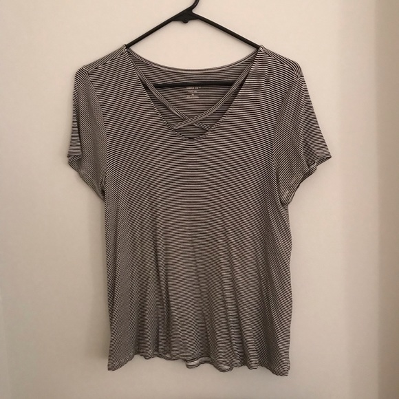 Mossimo Supply Co. | Tops | Womens Striped Crossfront Tee | Poshmark
